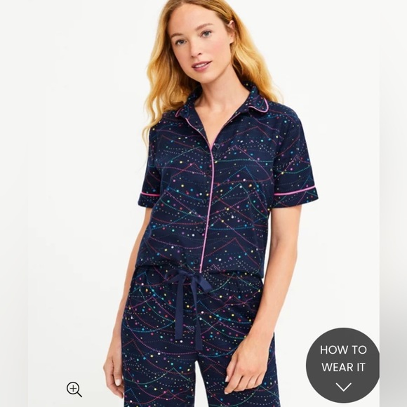 LOFT | Intimates & Sleepwear | Loft Nwt Holiday Lights Traditional ...